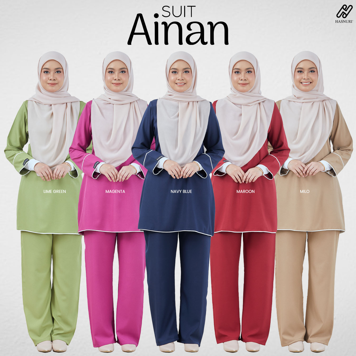 Suit Ainan - Milo | Baju Kurung | Modest Fashion Online Shopping - Hasnuri.com